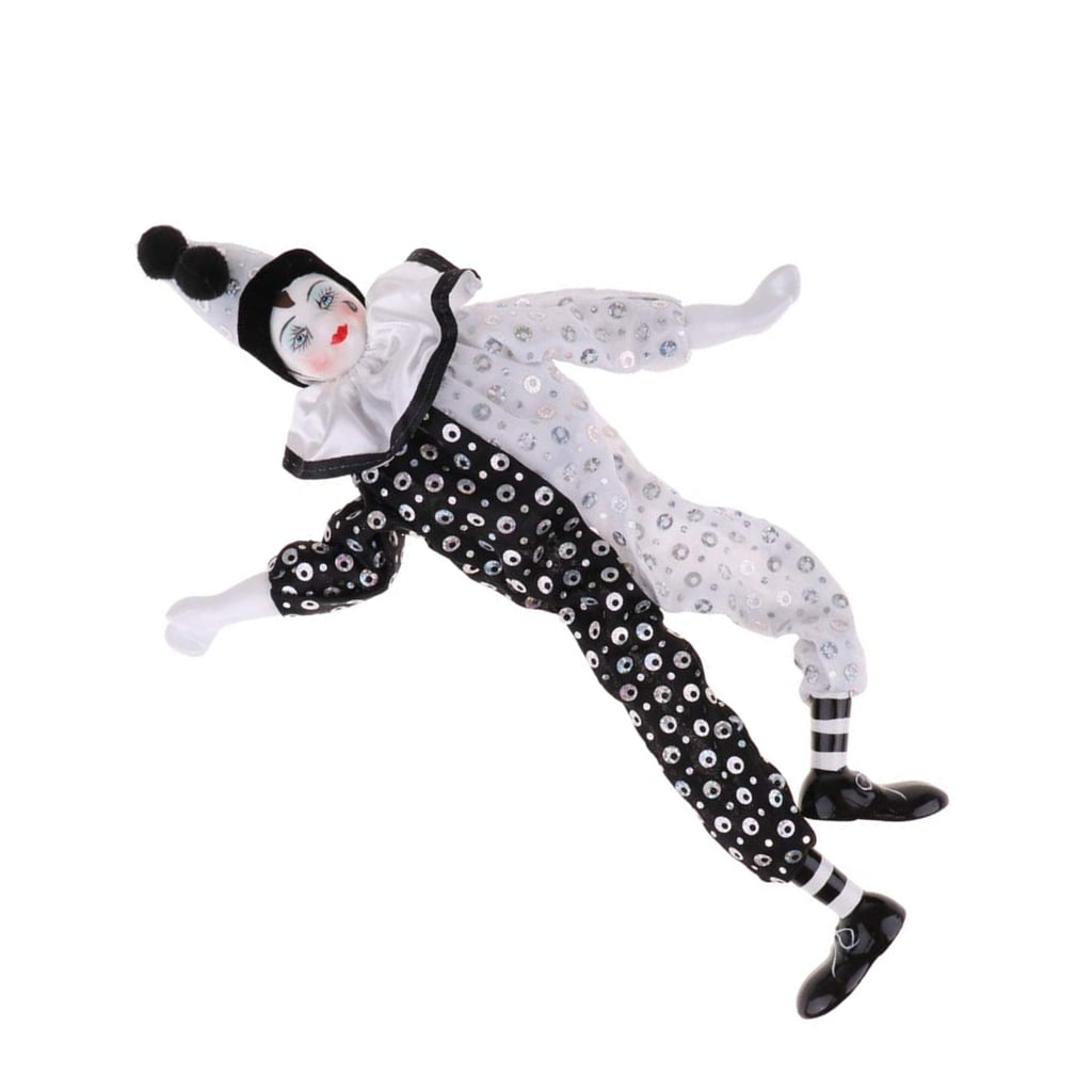 Sinyiin Elegant 16 Inch Porcelain Doll Clown Puppet Collectible For ...