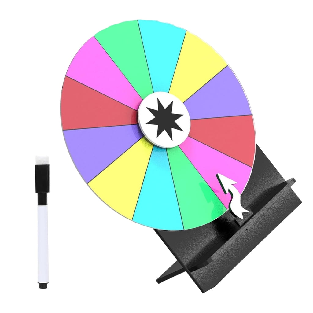Sinyiin Erasable Fortune Wheel Lucky Draws Rotating Wheel Tabletop ...