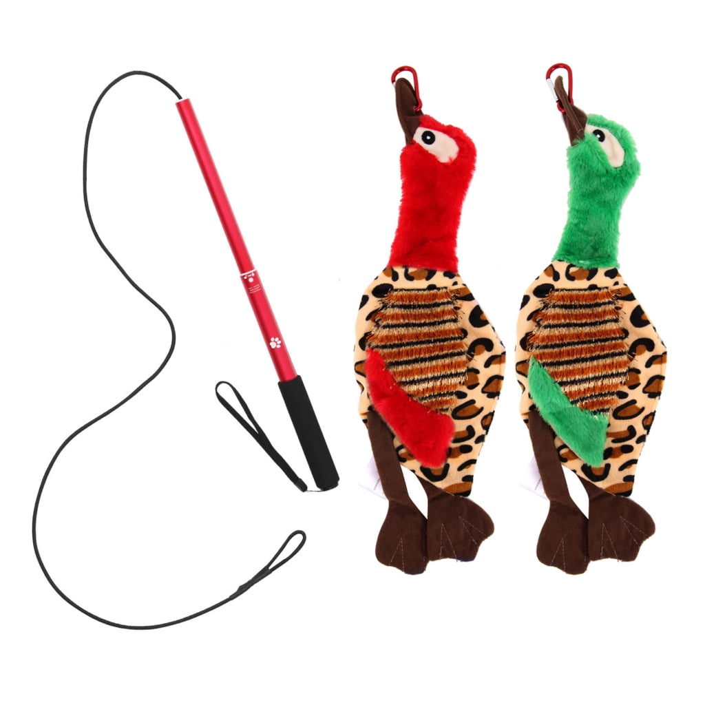Sinyiin Flirt Pole for Dogs Cats Dog Extendable Teaser Wand with ...