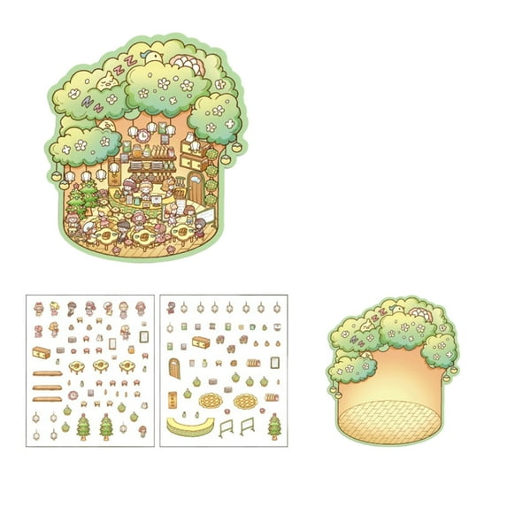 Sinyiin Fun DIY Piling Sticker Scene For Children With 4 Unique Theme ...