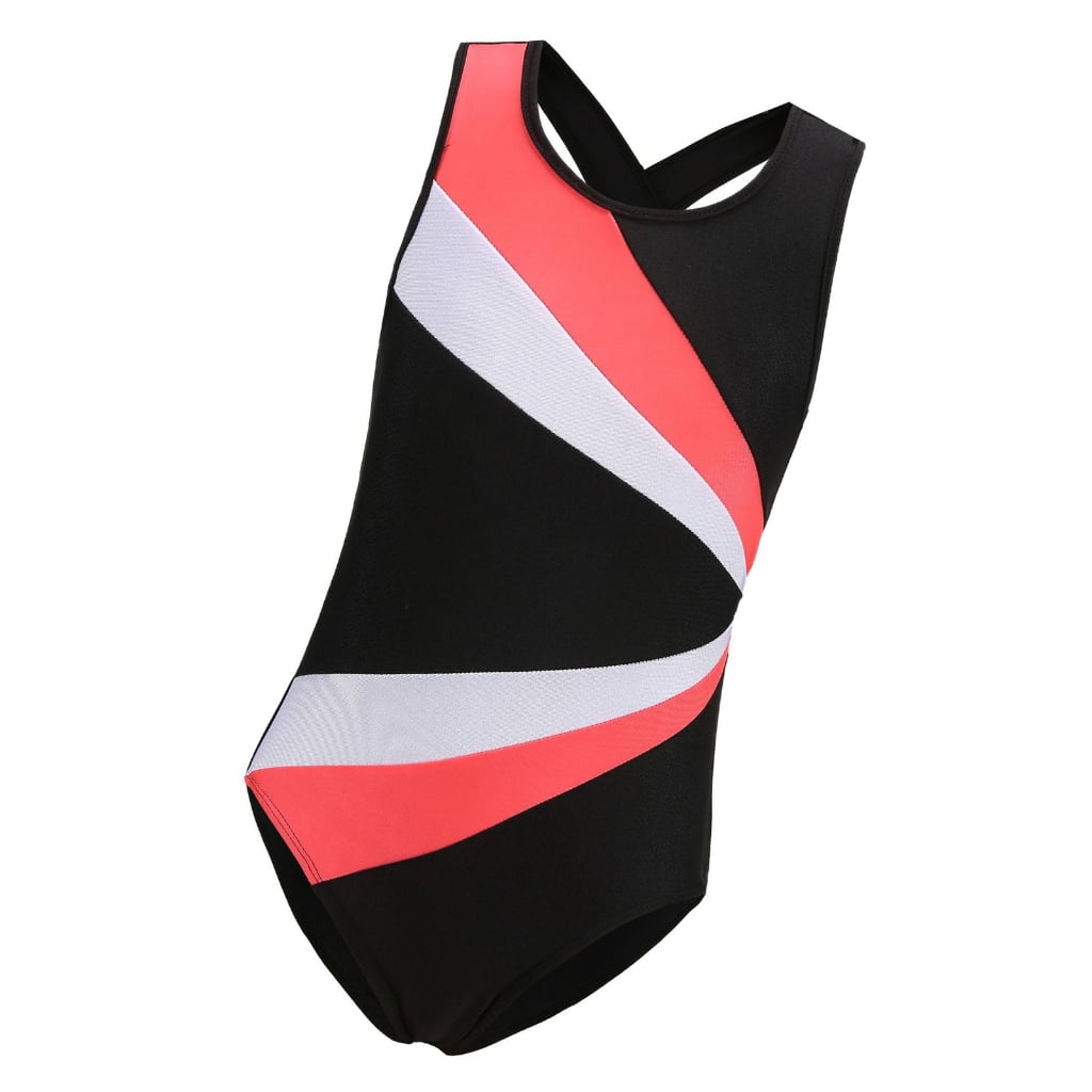 Sinyiin Girls Gymnastics Outfits Contrast Color Ballet Leotards Kids ...