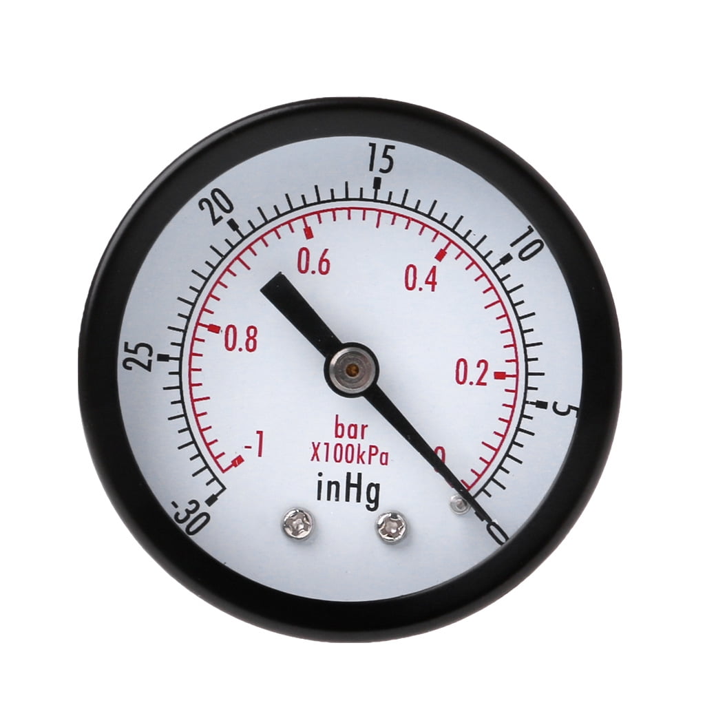 Sinyiin Heavy-duty Vacuum Manometer Pressure Measuring Tool 0~-30inHg 0 ...