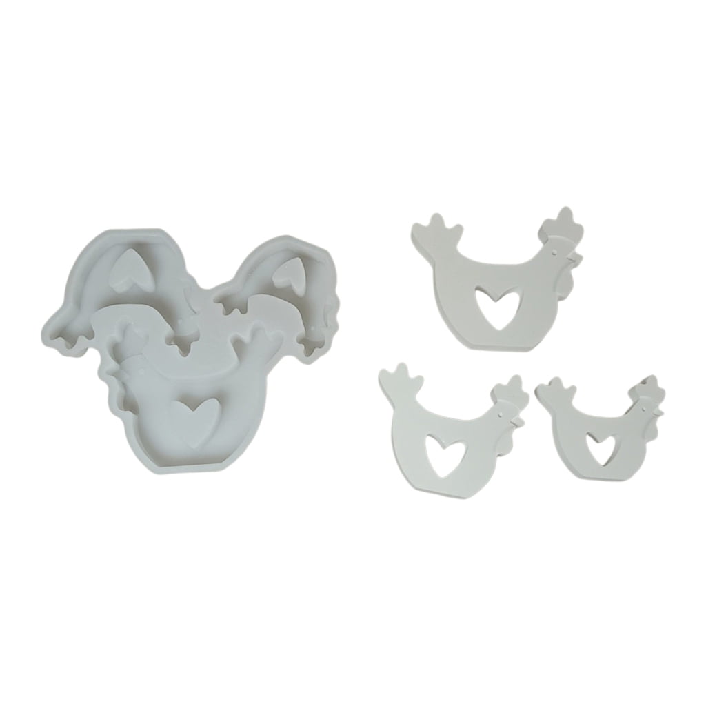 Sinyiin Hen and Chicken Silicone Candle Molds Temperature Resistant ...