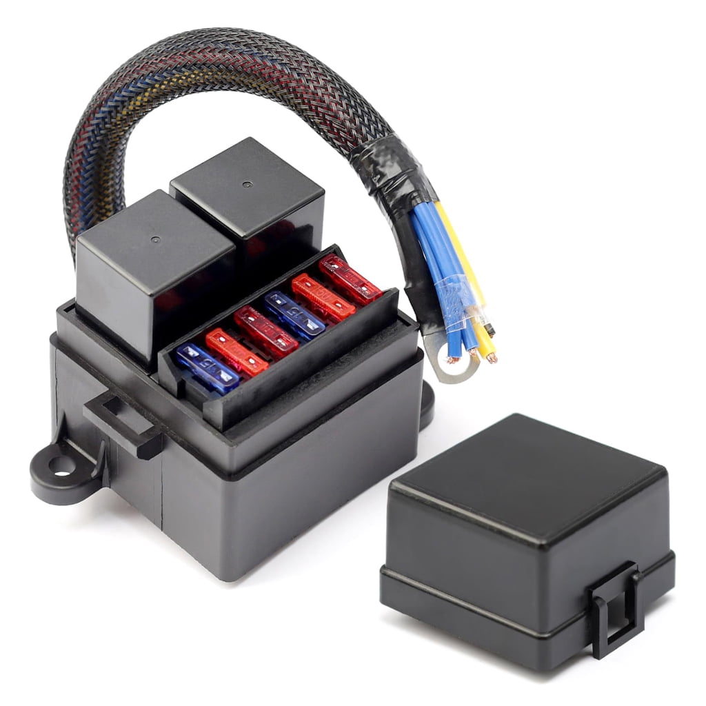 Sinyiin High Load Capacity Weatherproof 12V 80A Relays Fuses Box with ...