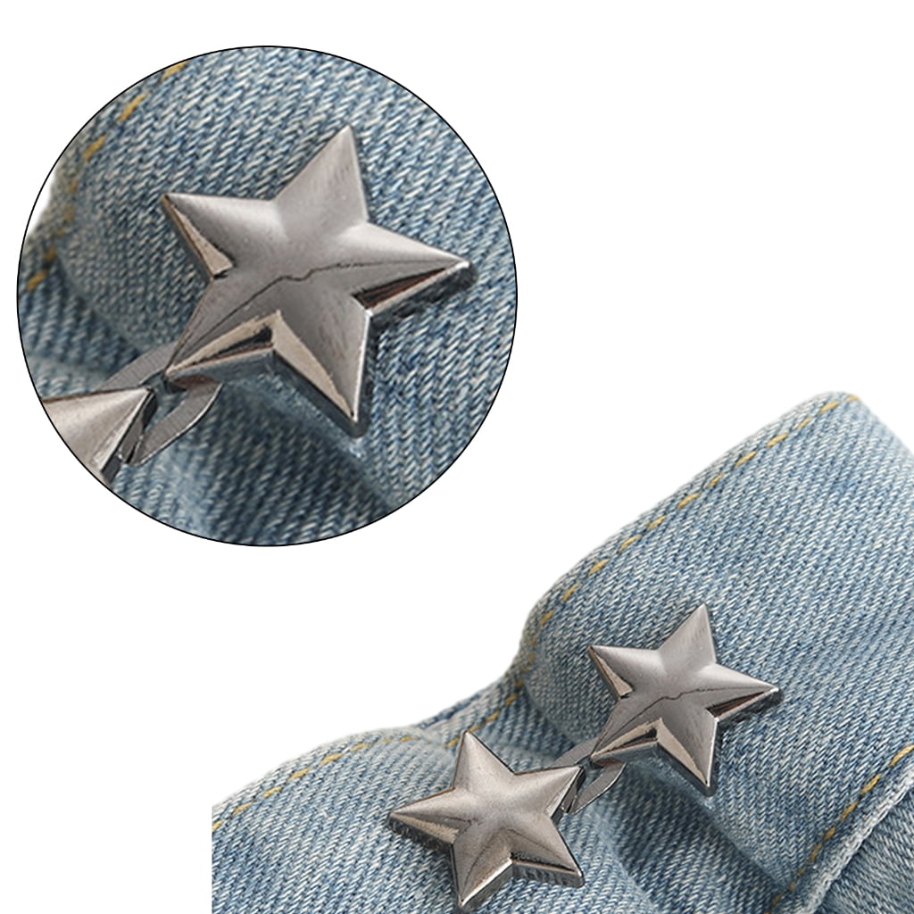 Sinyiin Instant Button Pant Pin Jean Button Pin Star Shape Tighten ...