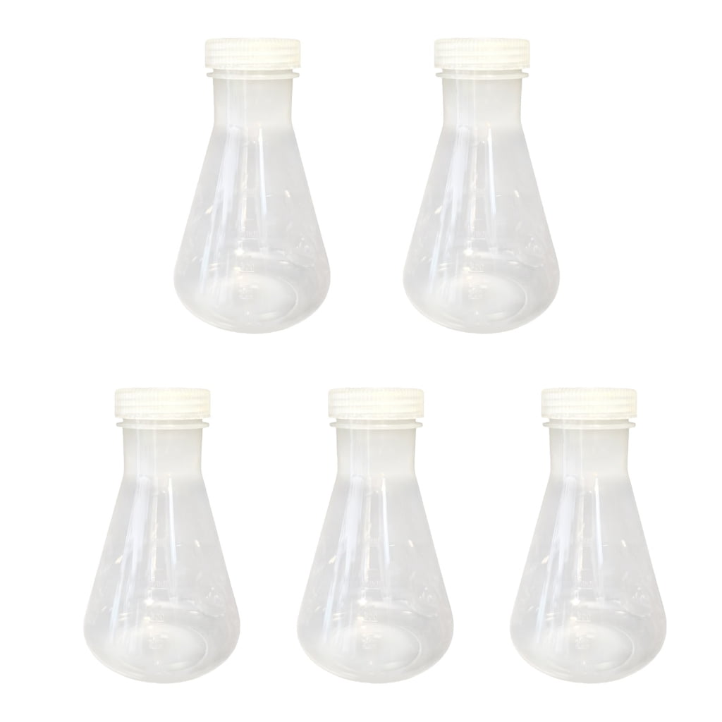 Sinyiin Laboratory Flasks with Lid Triangular Clear Plastic Flasks with ...