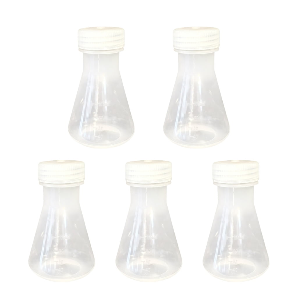 Sinyiin Laboratory Flasks with Lid Triangular Clear Plastic Flasks with ...