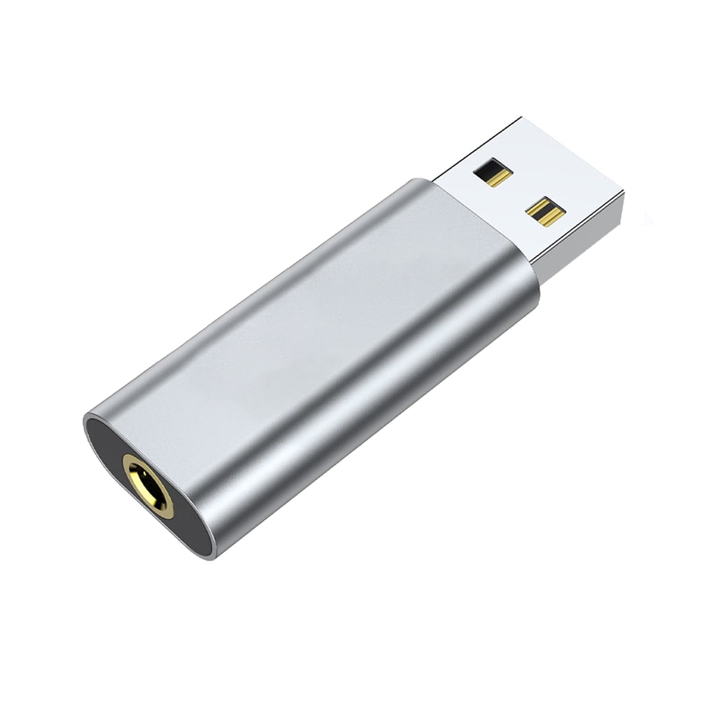 Sinyiin Lightweight 2 in 1 USB A to Aux- TRRS Headphone Adapter Sound ...