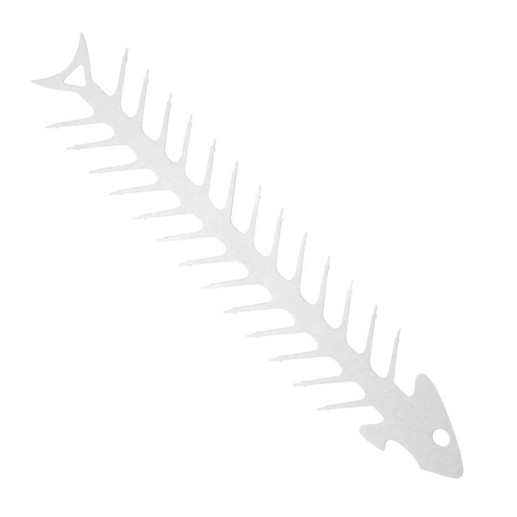 Sinyiin Metal Fishbone Shape Barbecue Skewer Roasting Grills BBQ Tool ...