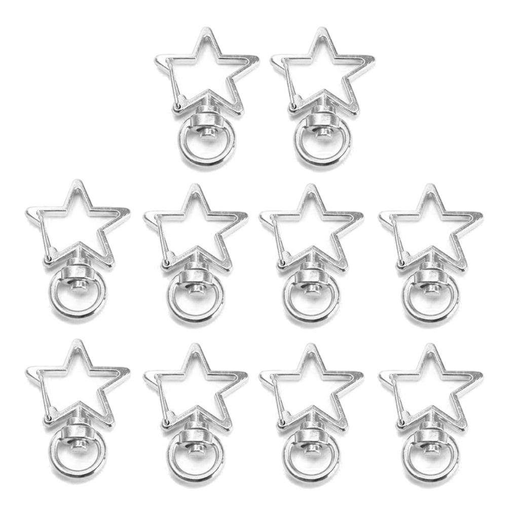 Sinyiin Metal Swivel Clip Snap Hook Star/Moon Shape DIY Accessories for ...