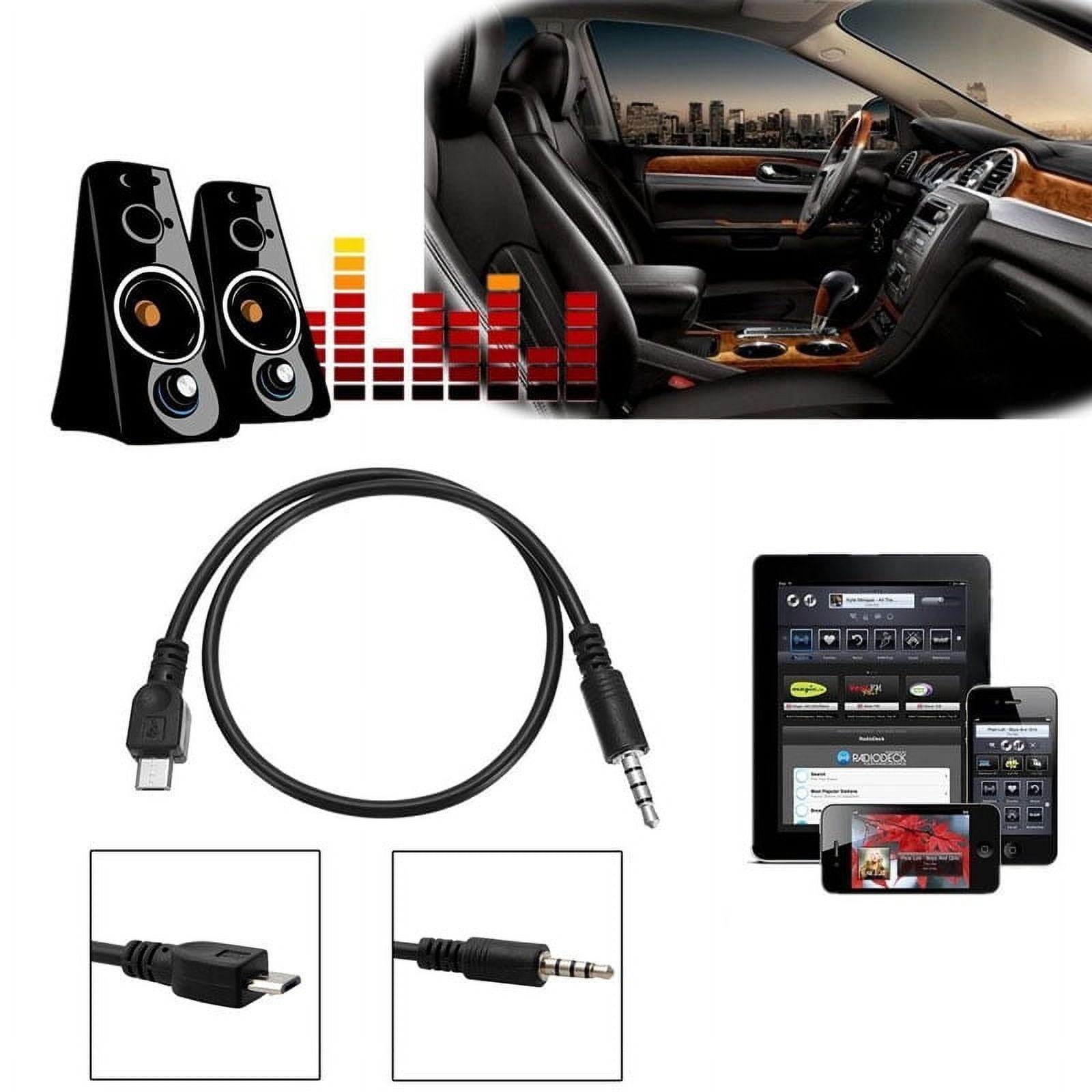 Sinyiin Micro USB Male to 3.5mm Male Car AUX Audio Stereo Cable Audio ...