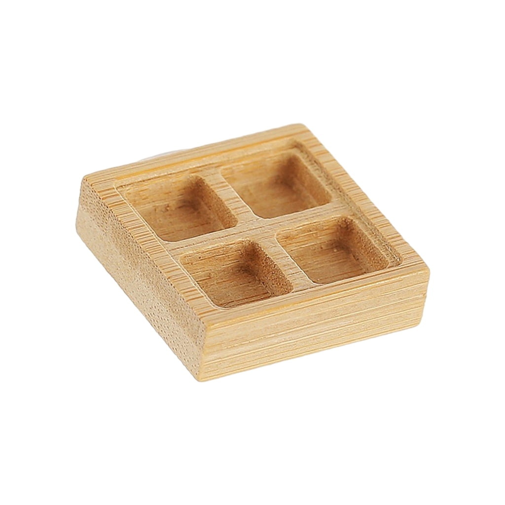 Sinyiin Mini Wood Grid Organizer For Toy House Props Smooth Creative ...