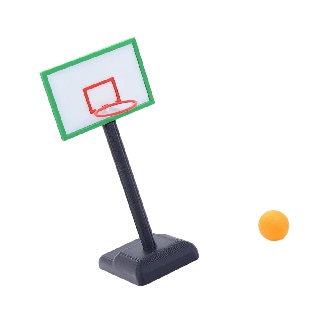 Sinyiin Miniature Basketball Hoop Set for 1/12 Doll House Decoration ...