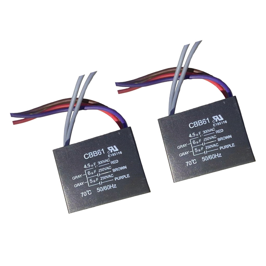 Sinyiin Pack of 2 Start Capacitors for Air Conditioning Fan Motors ...