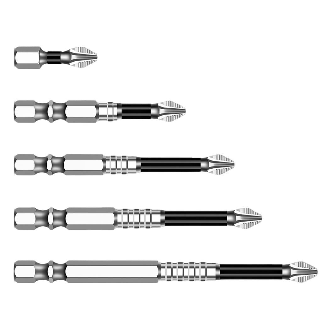 Sinyiin Pack of 6 Nonslip Crosses Head Screwdriver Bits Magnetic Impact ...