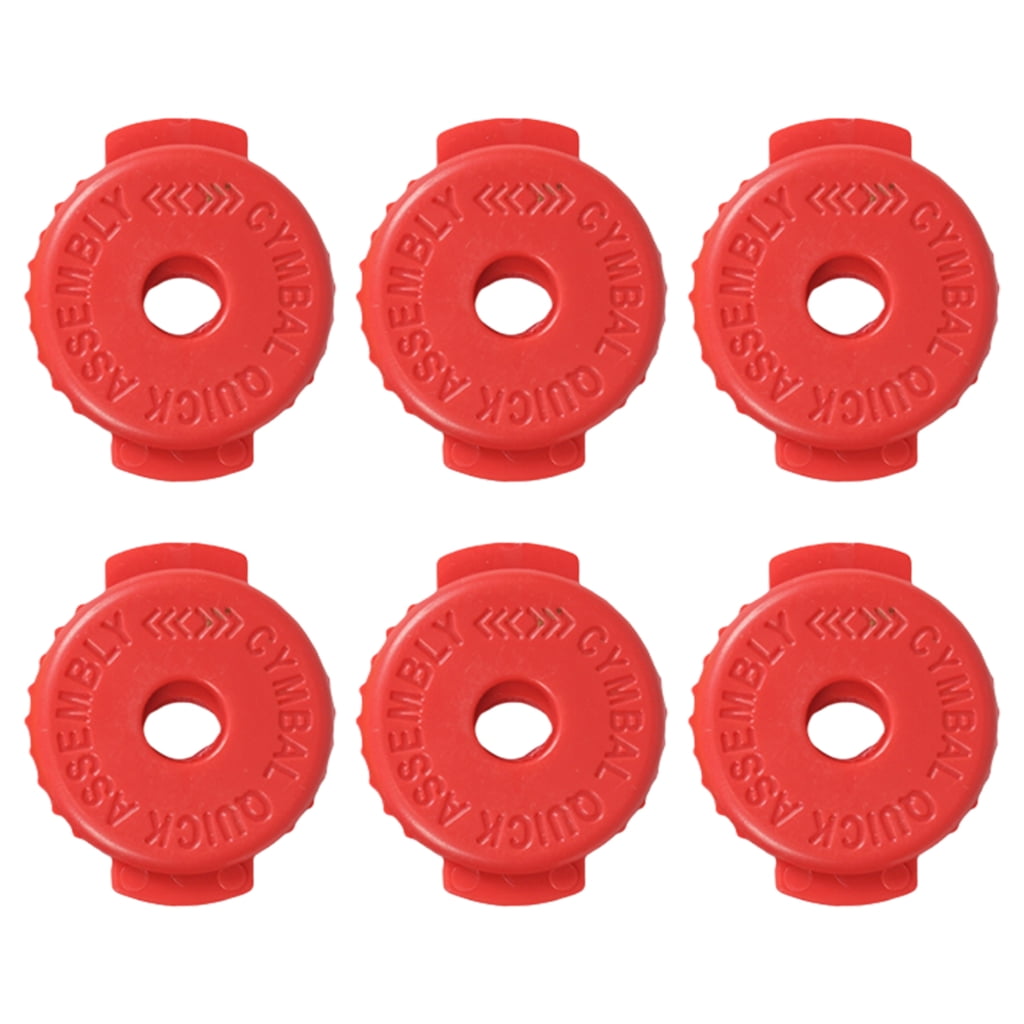 Sinyiin Pack of 6 Quick Releasing Cymbal Nuts Silicone Drum Parts ...