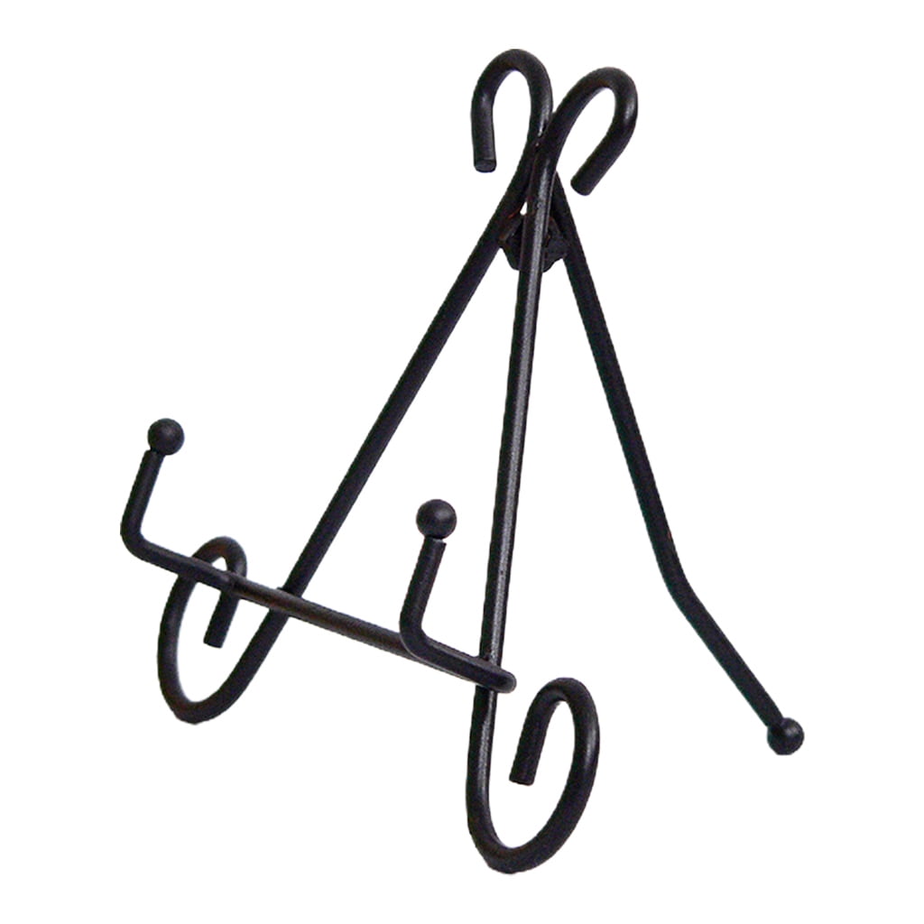 Sinyiin Plate Holder Display Stand, Black Metal Picture Stand Easel for ...
