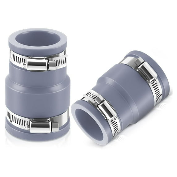 Sinyiin Pool Vacuum Adapter Hose Connector with Stainless Steel Clamps ...