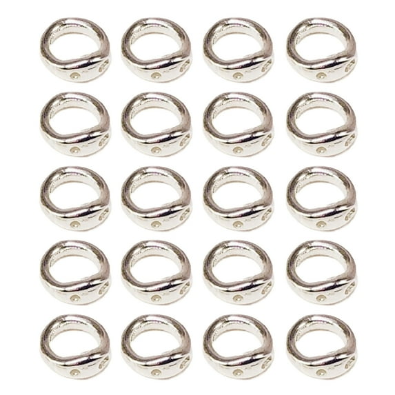 Sinyiin Practical End Bead Tip 14K Gold Double Hole Connector Rings for ...