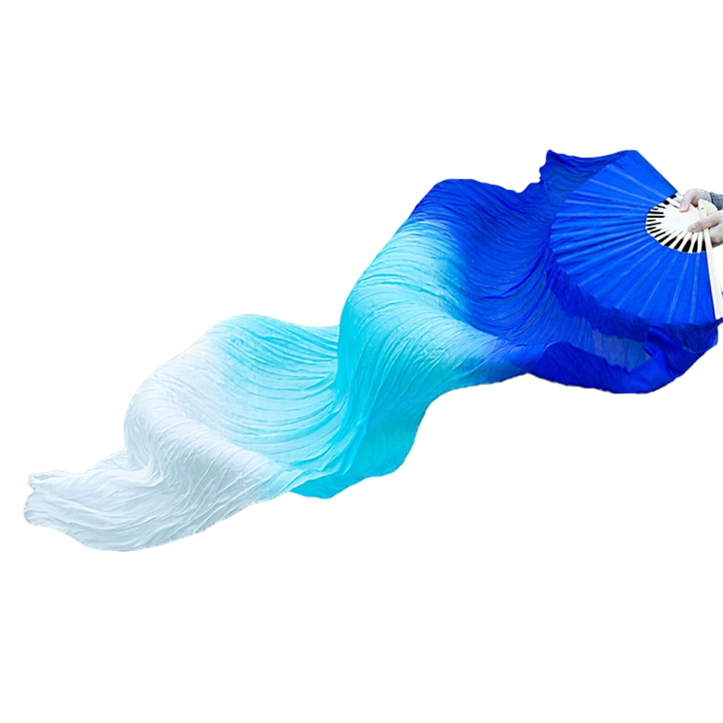 Sinyiin Professional Dance Fan Colorful Tie-Dyed Bamboo Long Fans Great ...