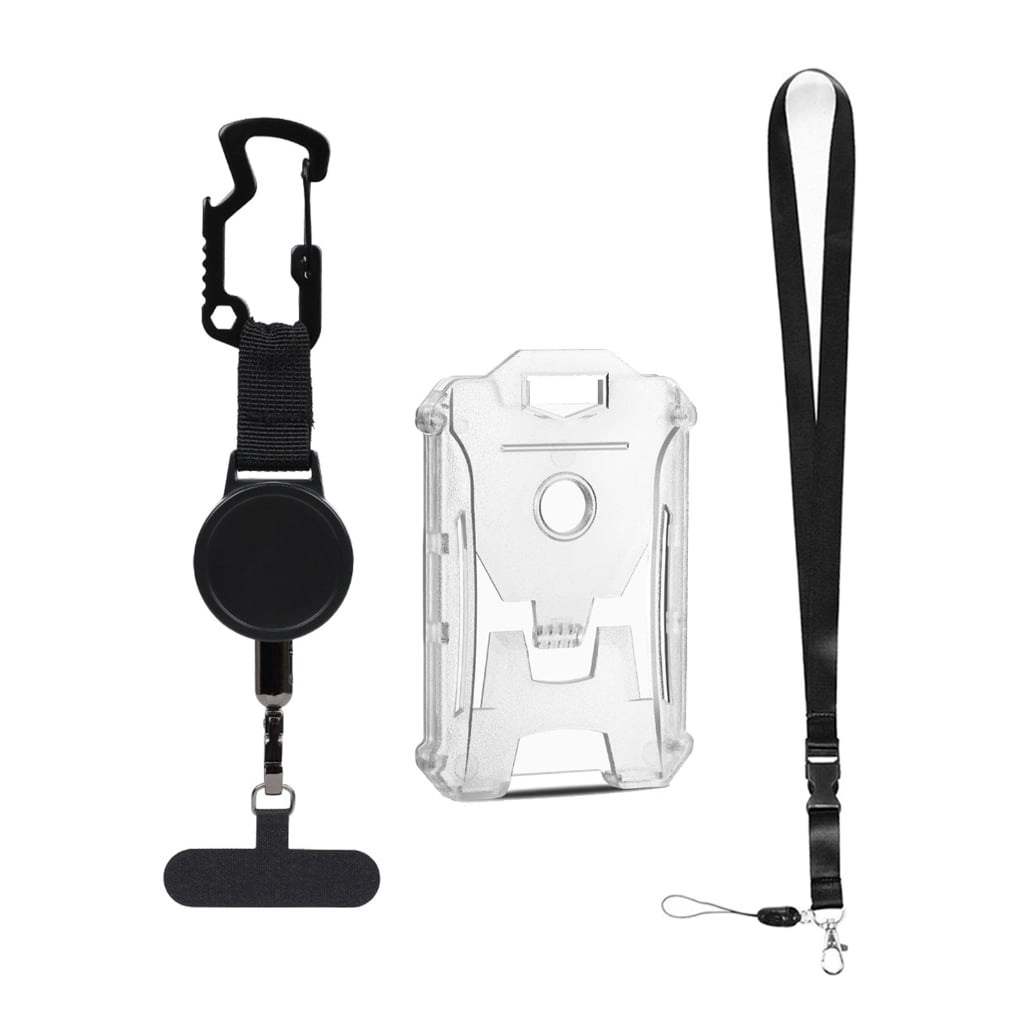 Sinyiin Retractable Keychain Carabiner Badges Holder Badges Reel Key ...