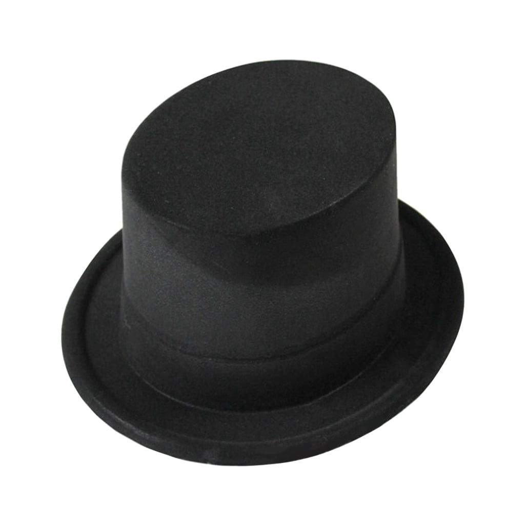 Sinyiin Roll Trim Top Hat Adult Stage Performances Dress Up Hat Flat ...