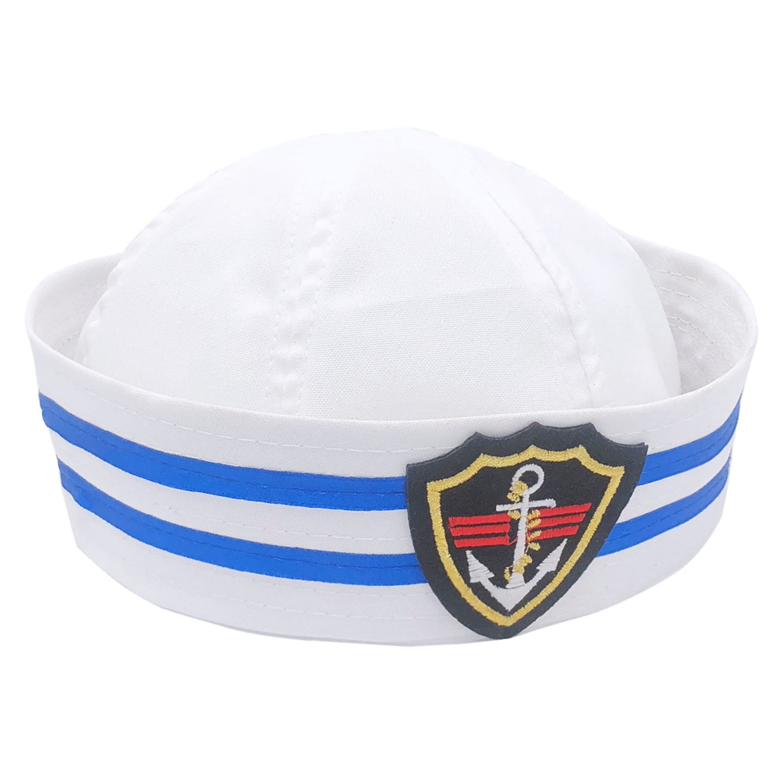 Sinyiin Sailors Ship Boat Captain White Military Hat Adult Kids Navy Marine Cosplay Cap ...