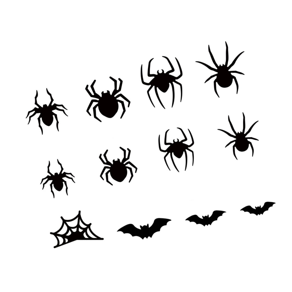Sinyiin Scary Bat Spiders Light Up Decal For Window Wall Halloween ...