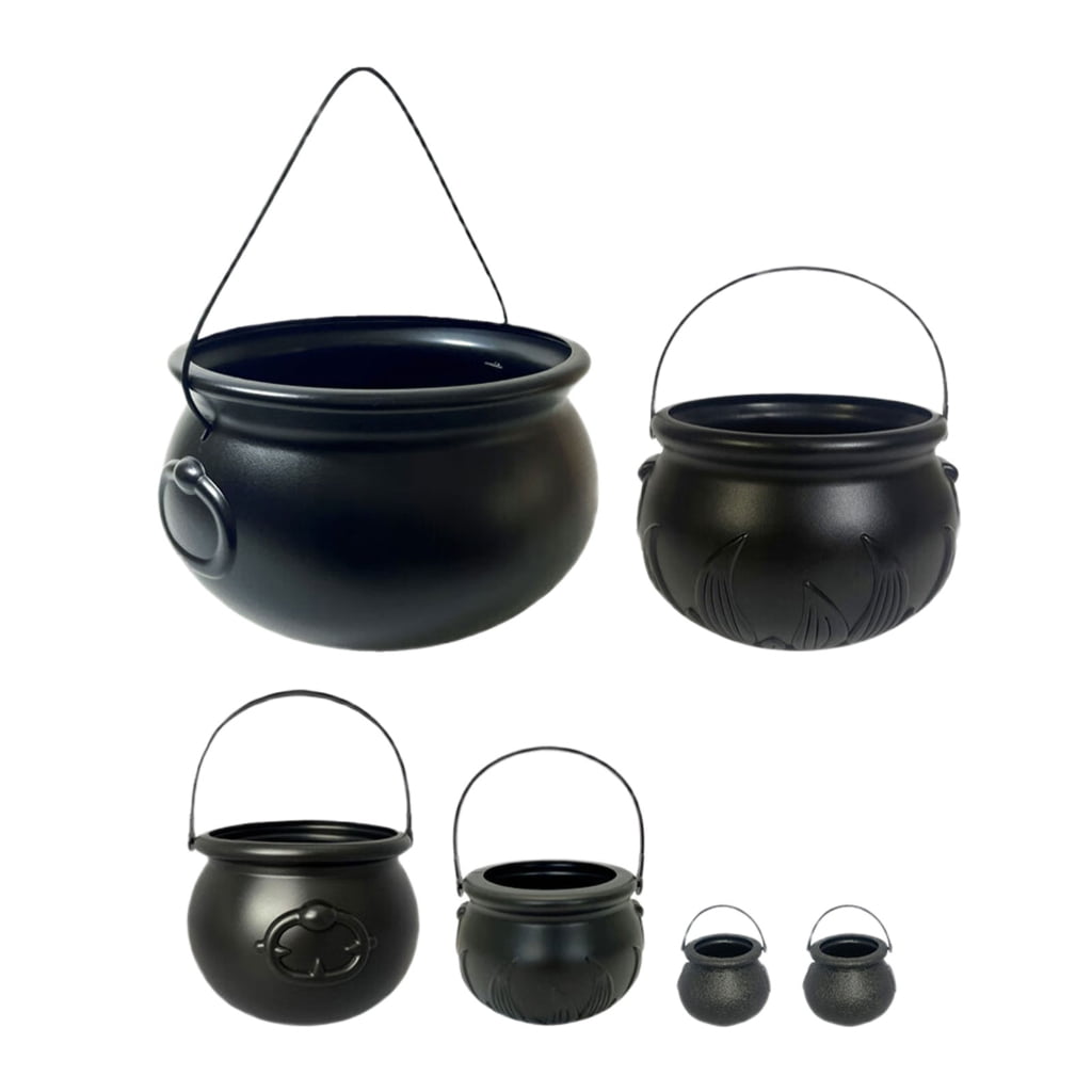 Sinyiin Set Of 6 Halloween Trick or Treating Candy Holders Bowl Black ...