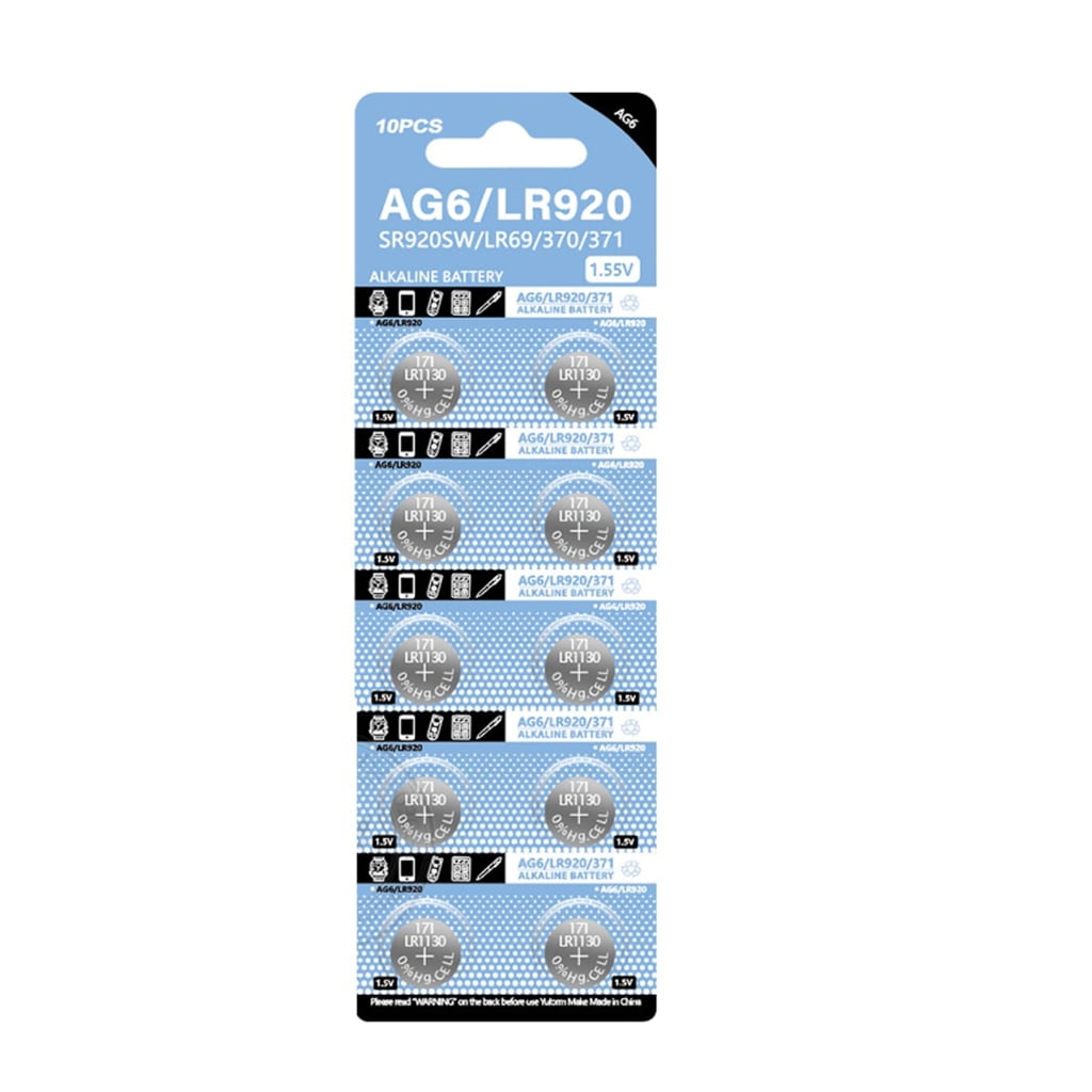 Sinyiin Set of 10/20/50pcs AG6 Button Cell Battery 1.55V Coin Batteries ...