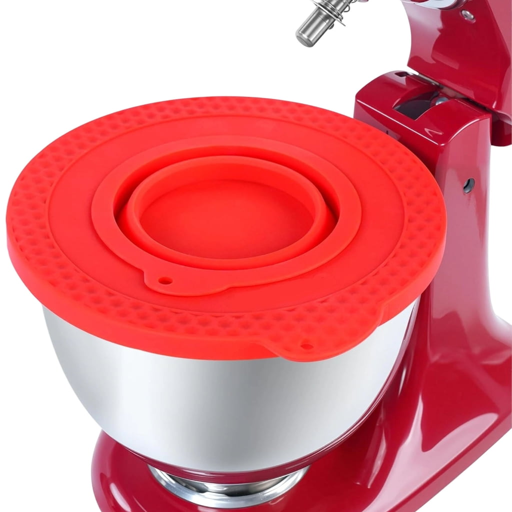 Sinyiin Silicone Mixing Bowl Cover Splash Proof Stand Mixer Bowl Lid ...