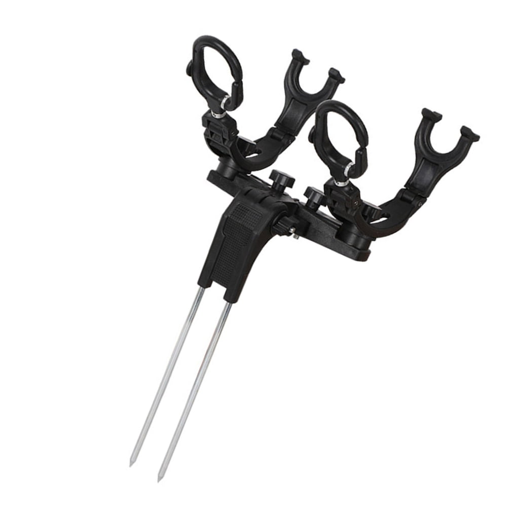 Sinyiin Single/Double Poles Rack with Stake Rod Holder Bracket Angles ...