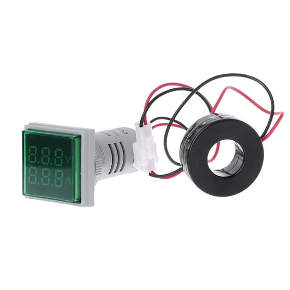 Sinyiin Square LED Digital Double Display Voltmeter Ammeter Voltage Gauge Current Meter ...