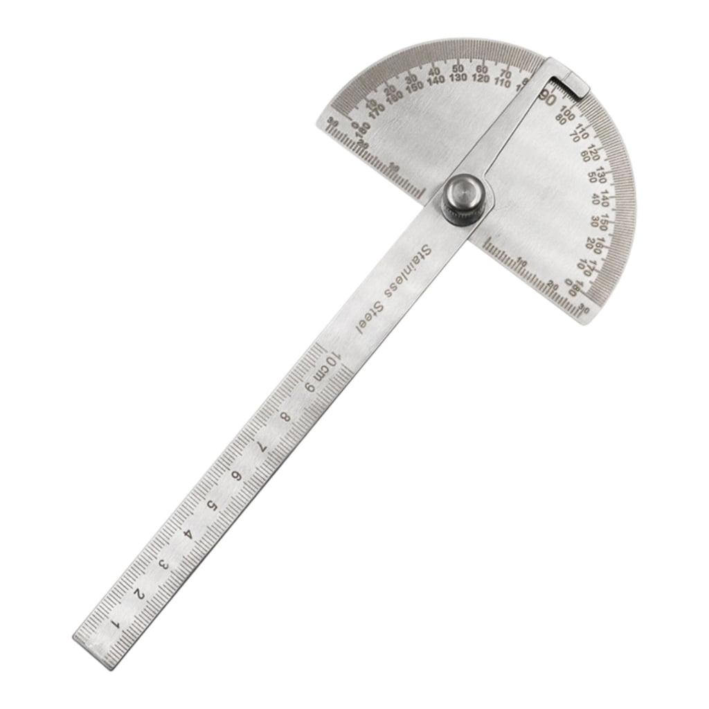 Sinyiin Stainless Steel Protractor Angle Protractor 0-180 Degrees for ...