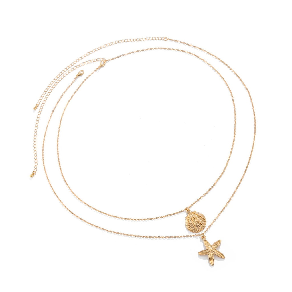 Sinyiin Summer Beach Waist Jewelry Adjustable Ocean Starfish Chain for ...