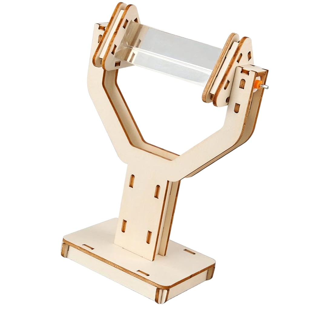 Sinyiin Triangular Prism with Wooden Holder Stand Optics Experiments ...