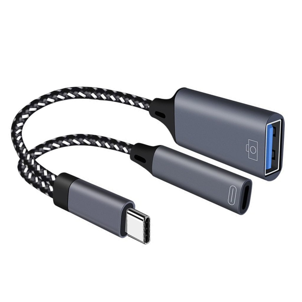 Sinyiin USB C To Type C/USB Female Y Splitter Adapter For Charging Data ...
