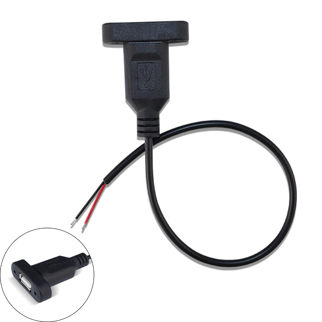 Sinyiin USB Female to 2Pin Plug Extension USB Power Cable Adjustable ...
