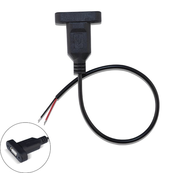 Sinyiin USB Female to 2Pin Plug Extension USB Power Cable Adjustable ...
