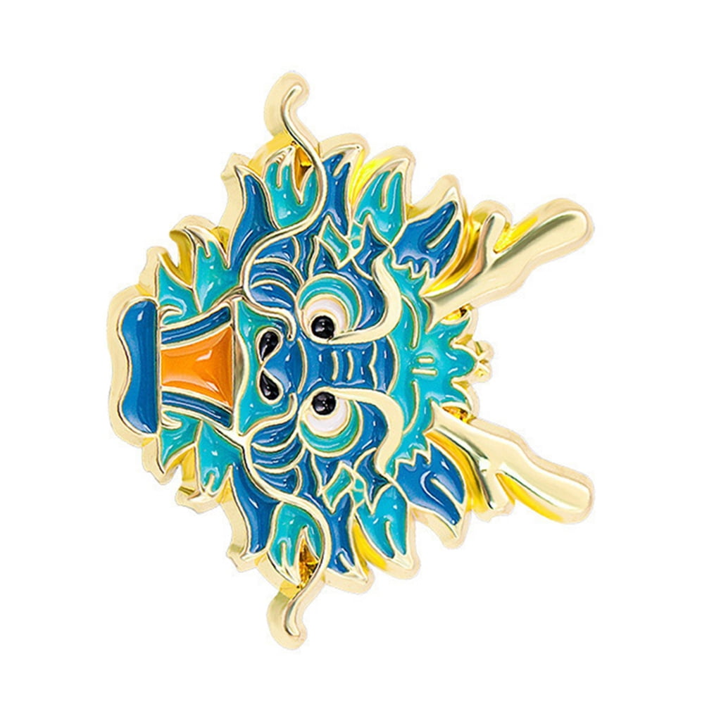 Sinyiin Versatile Dragon Lapel Pin Chinese Zodiacs Dragon Totem Brooch ...