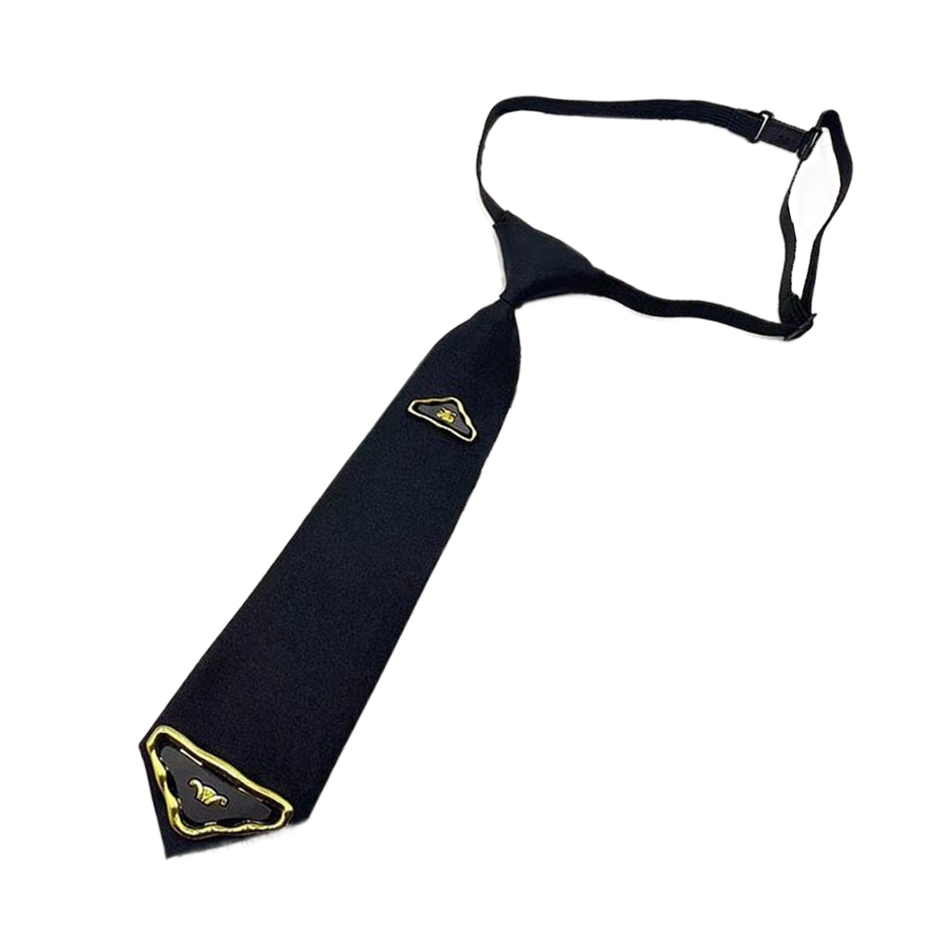 Sinyiin Vintage Triangular Charm Pre Tied Tie Campus School Uniform ...