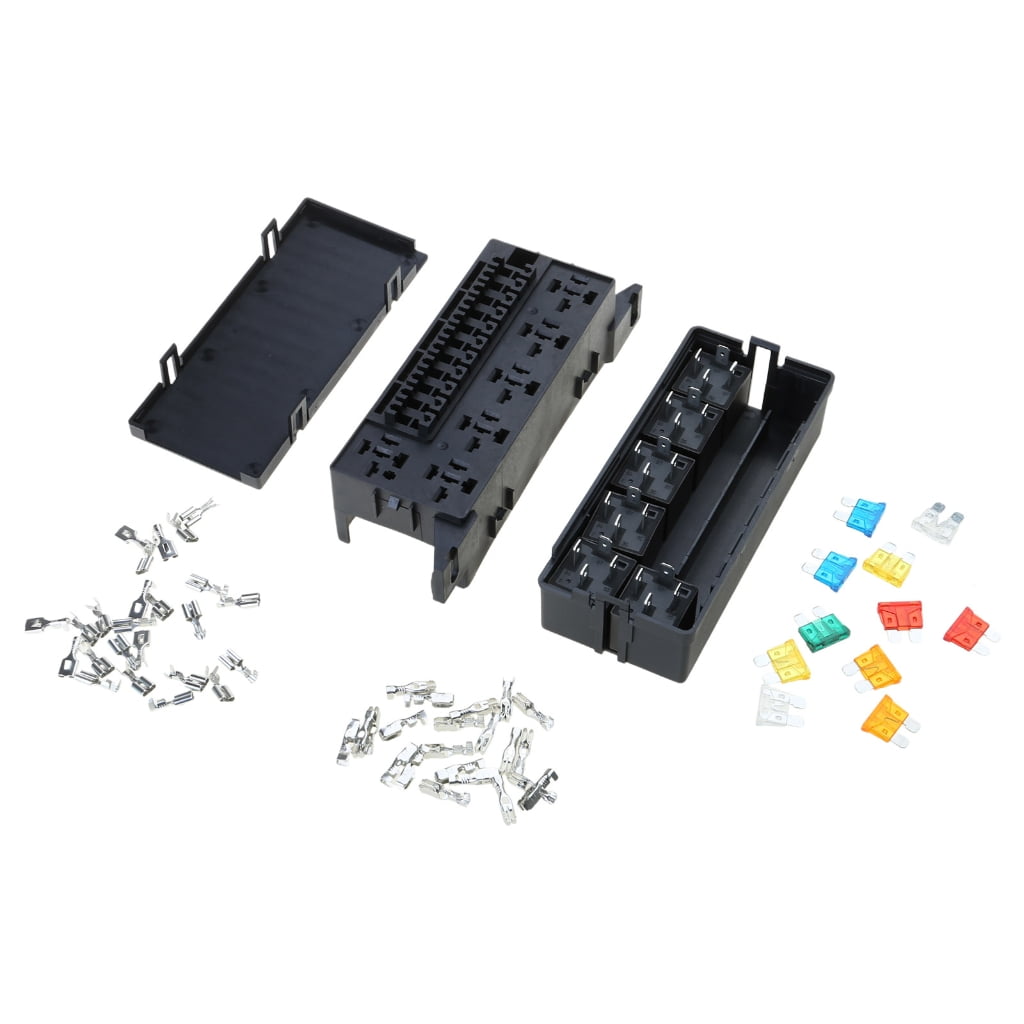 Sinyiin Weatherproof 11 Way Fuses Block Box With Pre Wired Relays For ...