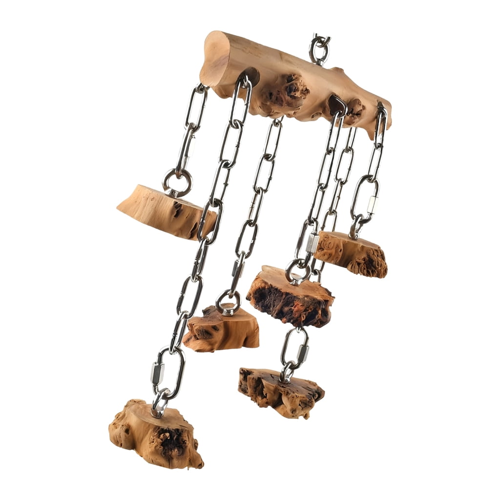 Sinyiin Wood Conure Chewing Teether Untarnished Cage Mount Simple Bird ...