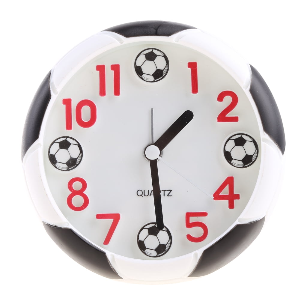 Sinyiin for Creative 3D Football Sport Alarm Clock Analog Digital Clock ...