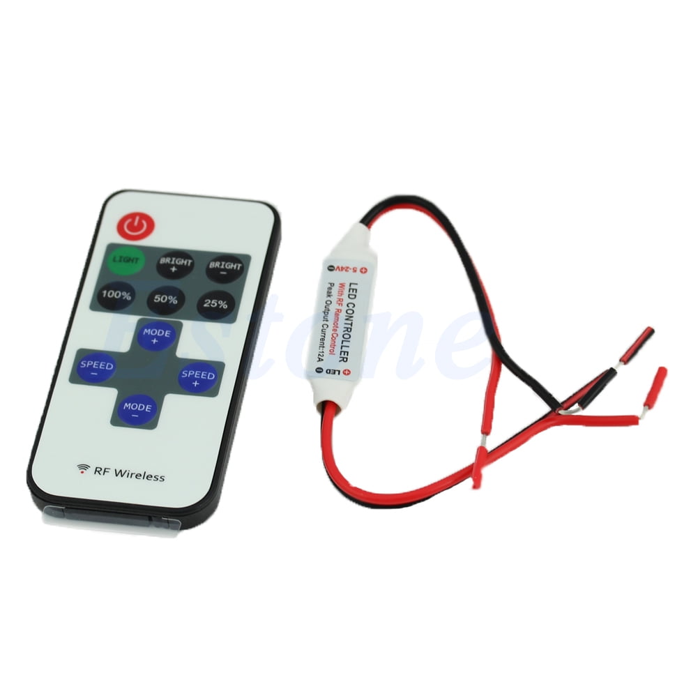 Sinyiin for DC 12V 11 Keys Mini RF Wireless Remote Controller for Led ...