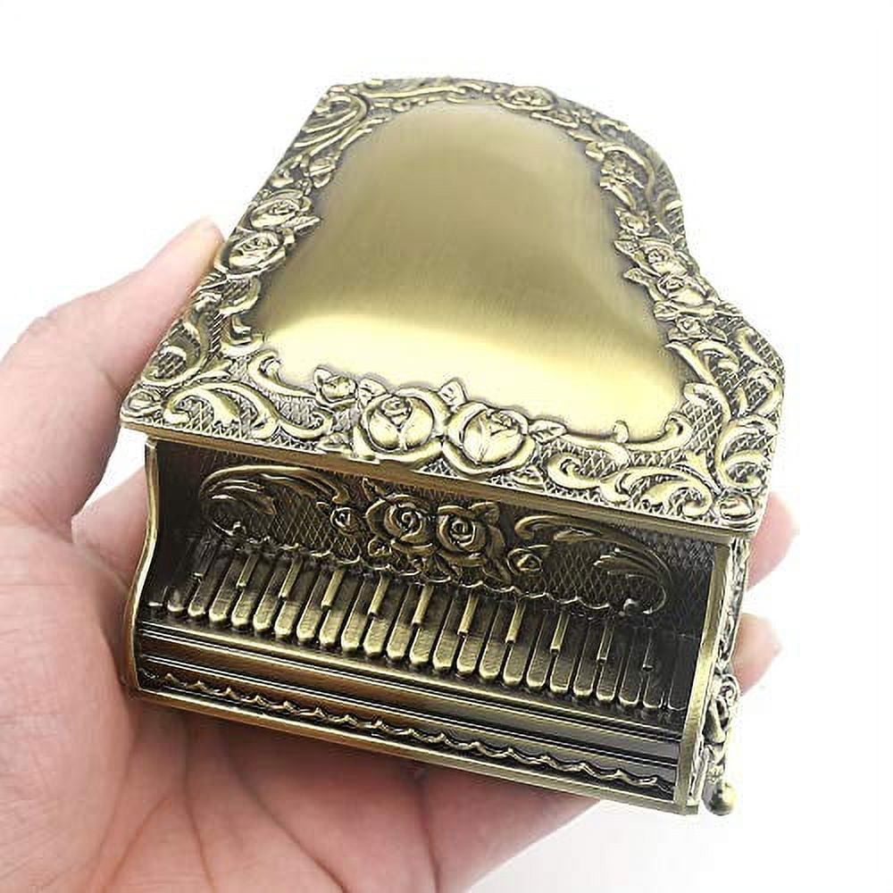 Sinzyo Emboss Alloy Metal Music Box Wind Up Movement Music Box for ...
