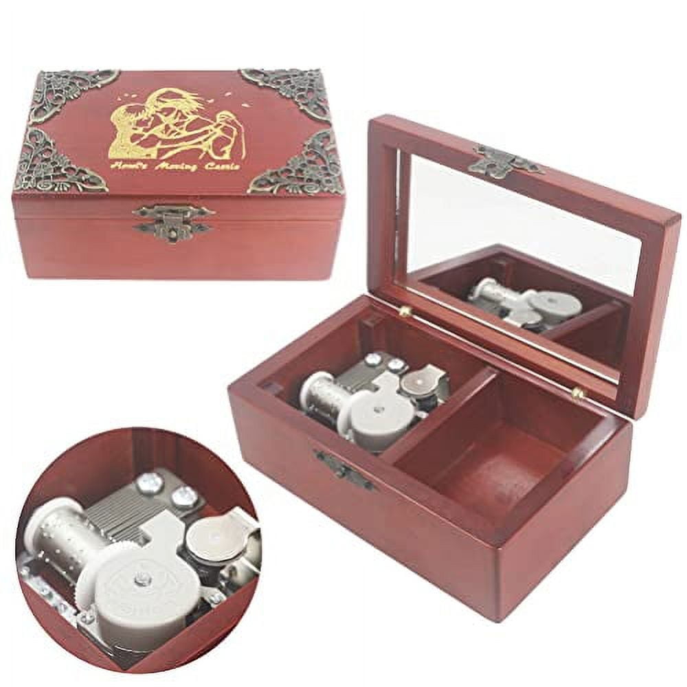Sinzyo Music Box Wooden Jewelry Box Musical Boxes 18 Notes Retro ...