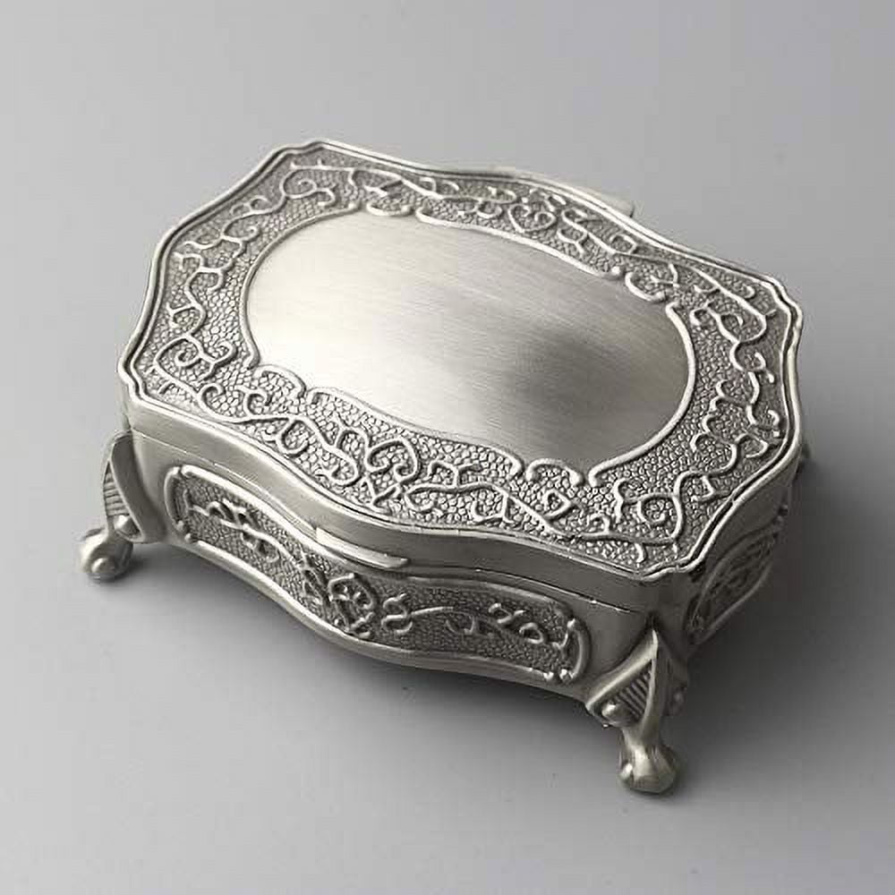 Sinzyo Square Emboss Alloy Metal Music Box Wind Up Movement Musical ...