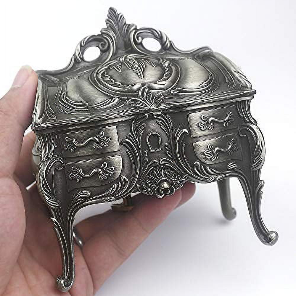 Sinzyo Tall Emboss Alloy Metal Music Box Wind Up Movement Musical Boxs ...