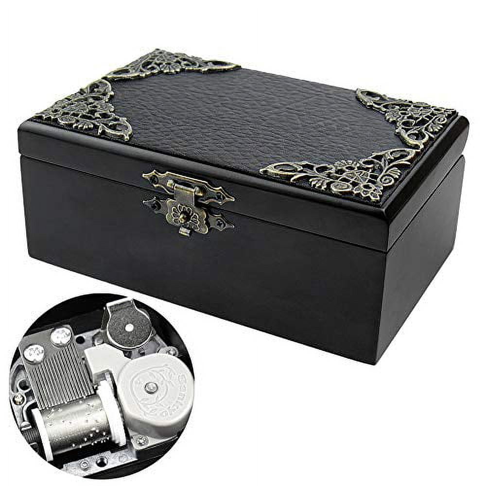 Sinzyo Vintage Wood Carved Mechanism Musical Box Wind Up Music Box ...